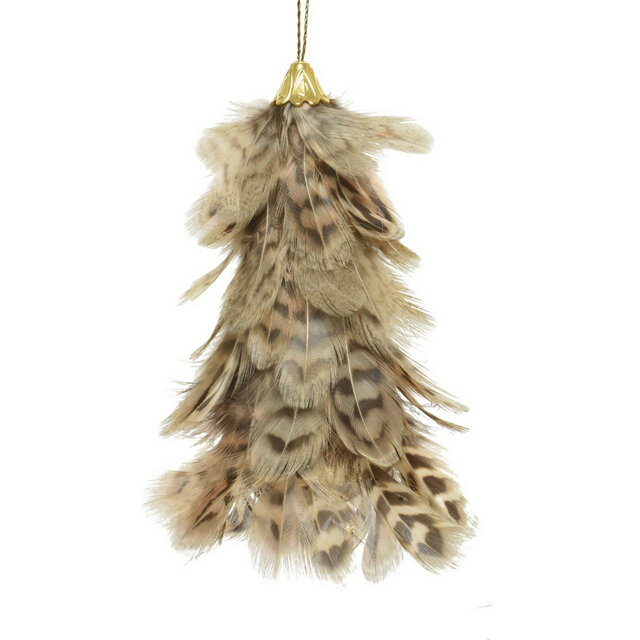 Елочная игрушка из перьев Suiza 10 см, подвеска, Kaemingk, 634974-2