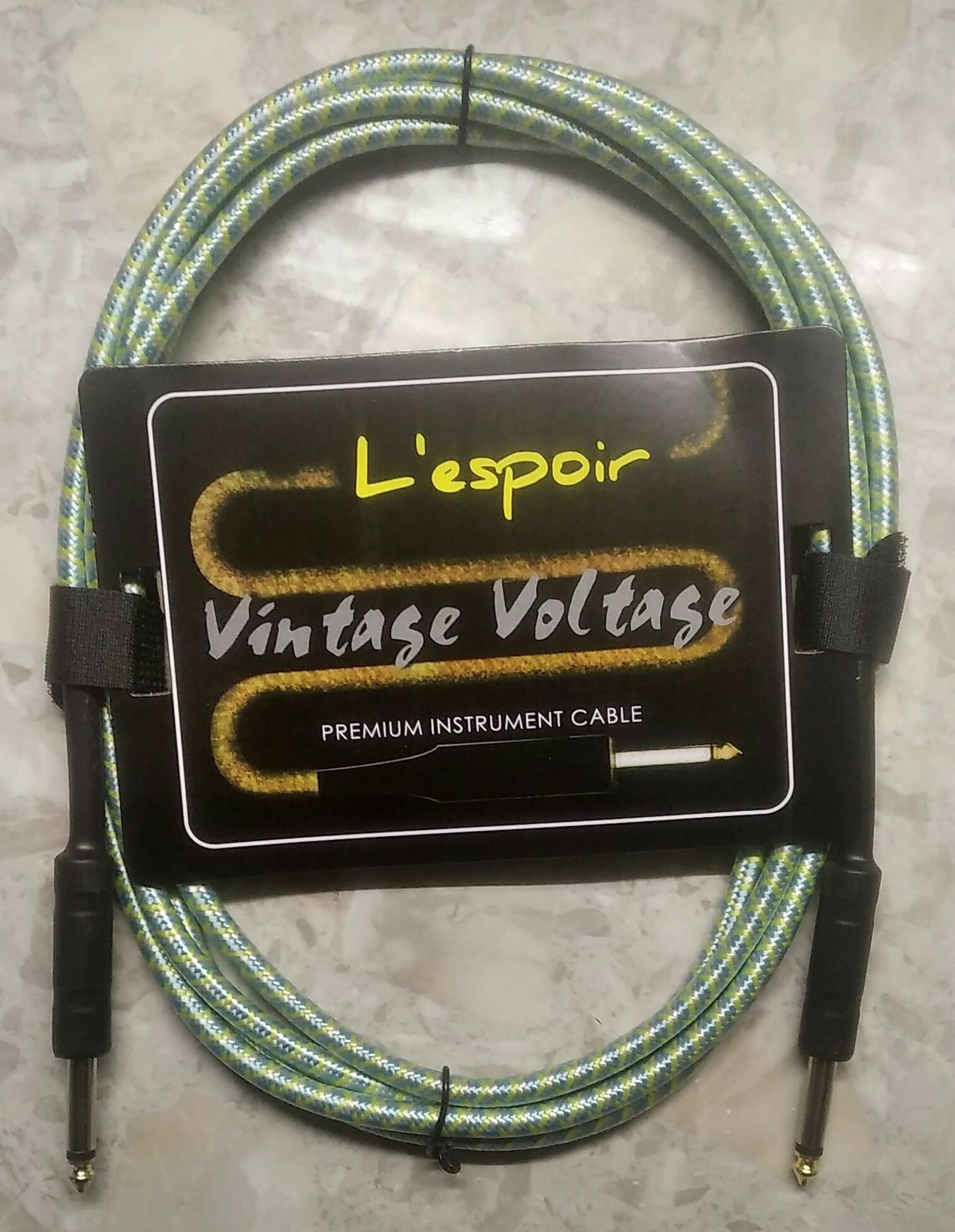 Кабель гитарный Vintage Voltage 3м небесный