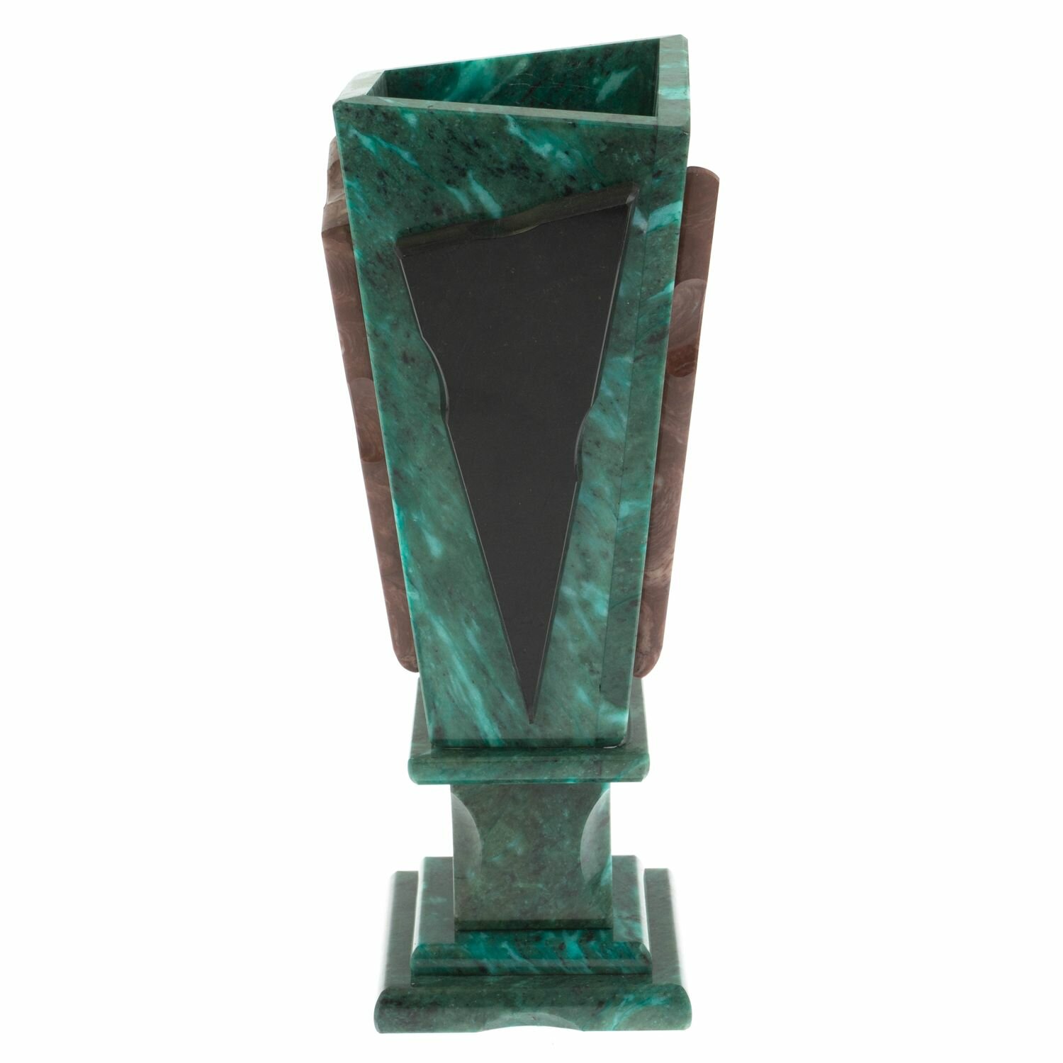 Подарочная ваза из змеевика "Силуэт" 10х10х29 см 129320