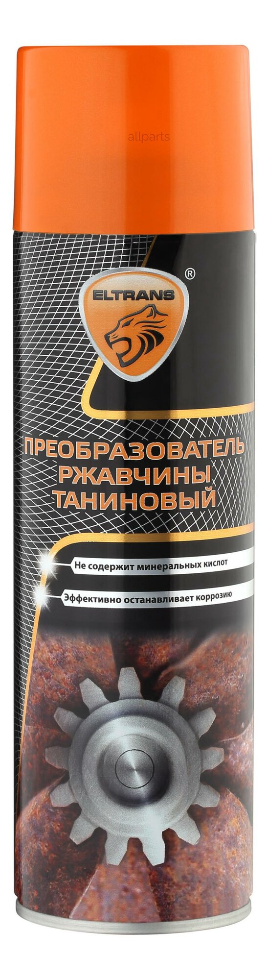 ELTRANS EL-0702.15 Преобразователь ржавчины 650мл - таниновый для предварительной обработки поверхности перед покраской, преобразует ржавчину в таннат железа/ в грунт, аэрозоль