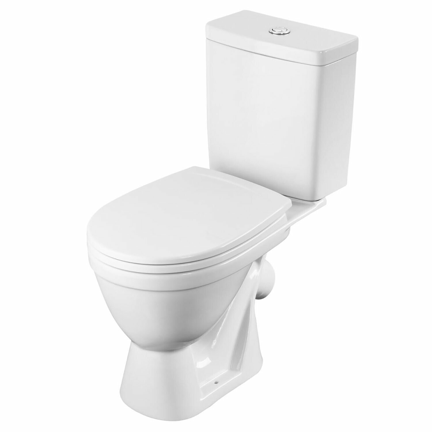 Унитаз-компакт "Уно" (эконом: 2-реж, полипроп, антивсплеск, пласт крепеж, softclose)