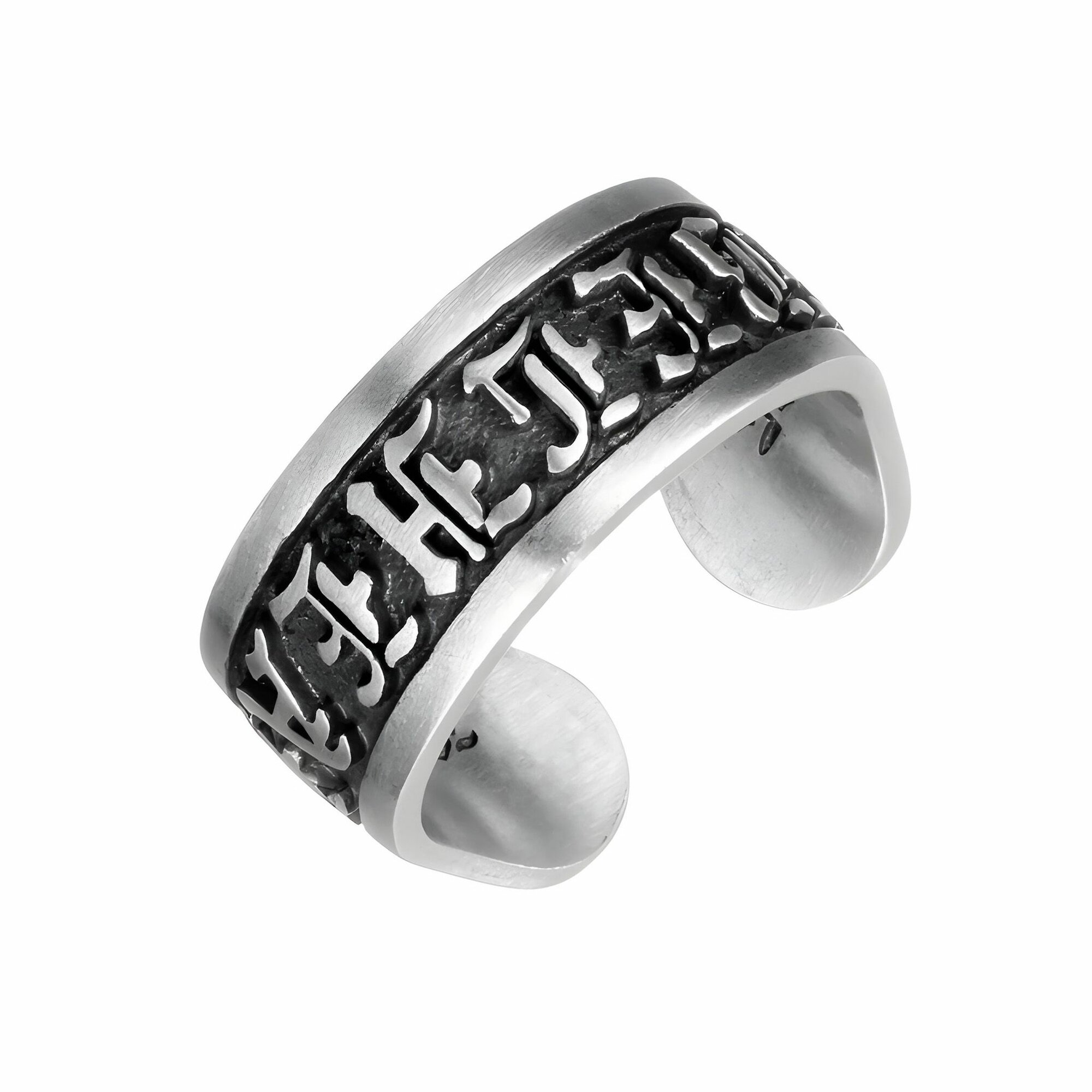 Кольцо, серебро, 925 проба, оксидирование