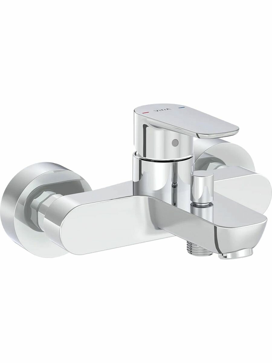Смеситель для ванны/душа VitrA Flow Soft, однозахватный, настенный, хром A42946EXP