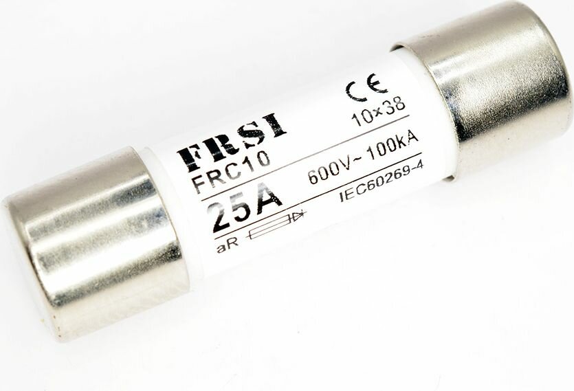 Предохранитель FRZ FRC10 600V 25A FA Предохранитель Fast-acting 25А 600В AC 10x38мм 1шт