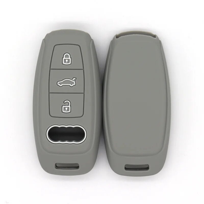 Силиконовый чехол для ключа Audi Grey 1PC