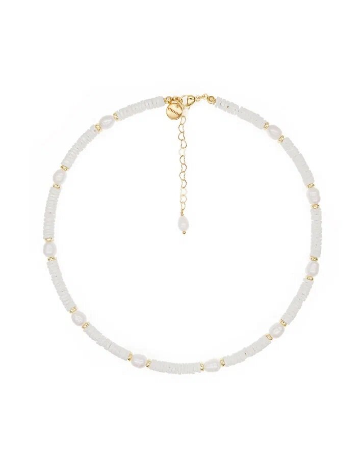 Колье, жемчуг пресноводный культивированный, ракушка