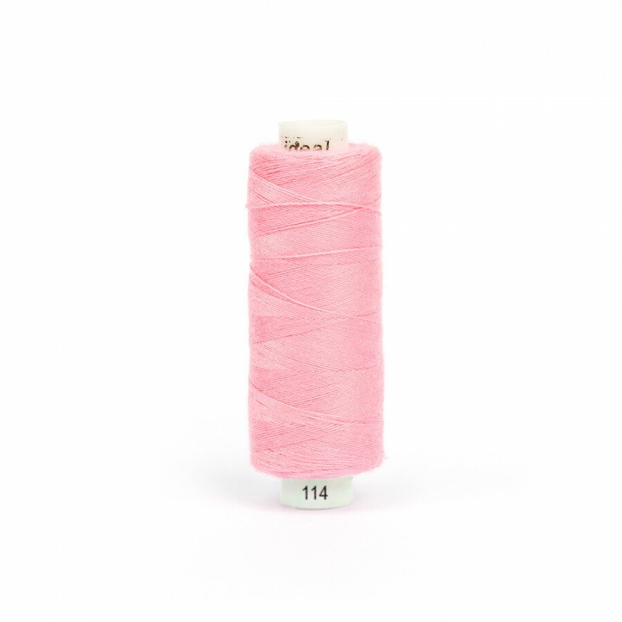 Нитки бытовые IDEAL 40/2 366м 100% п/э, цв.114 св. розовый