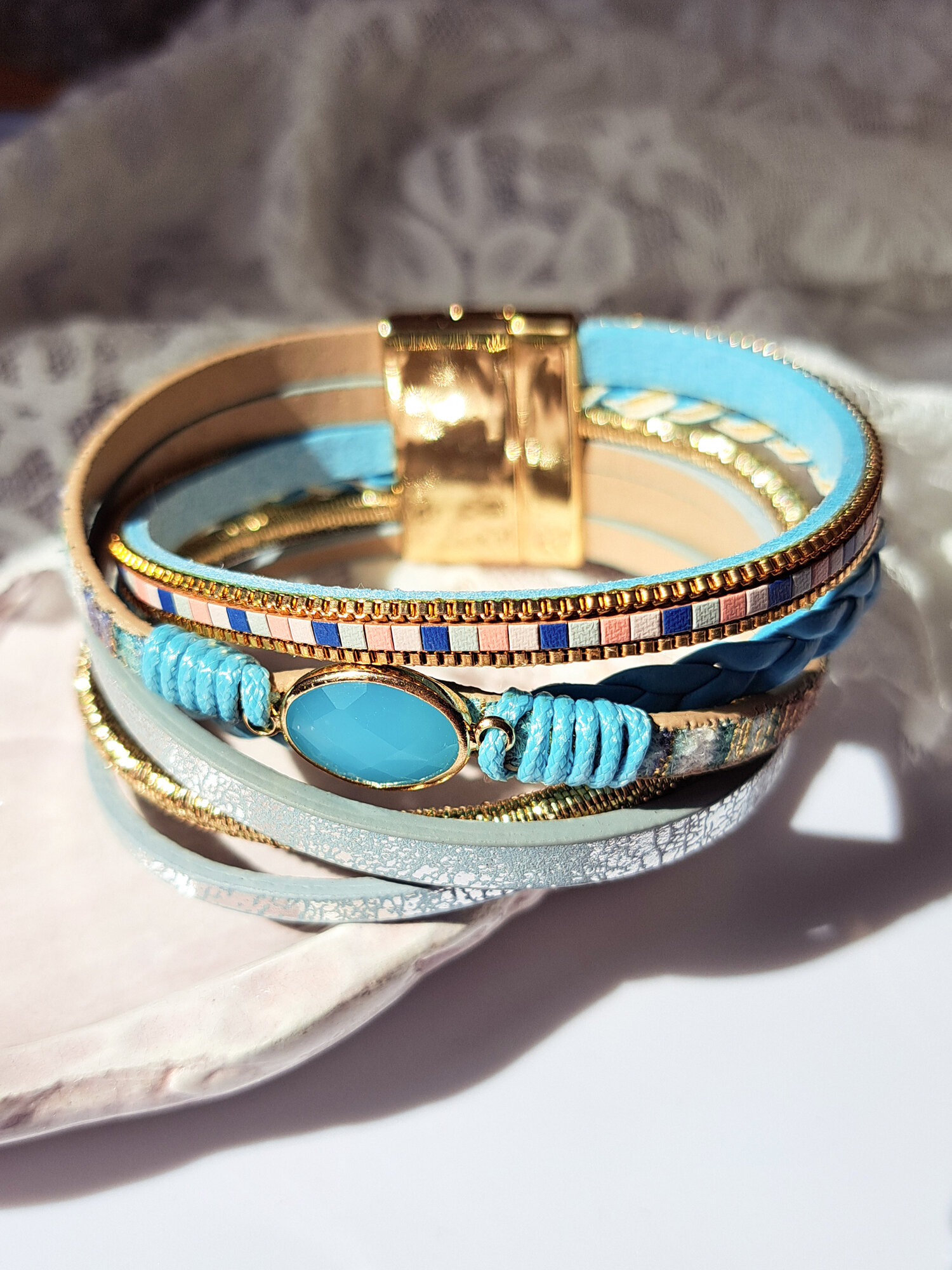 Плетеный браслет, металл