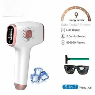 Сенсорное портативное устройство 3-в-1 с импульсным светом для домашнего использования, лазерная эпиляция с точкой замерзания, безболезненное омоложение кожи