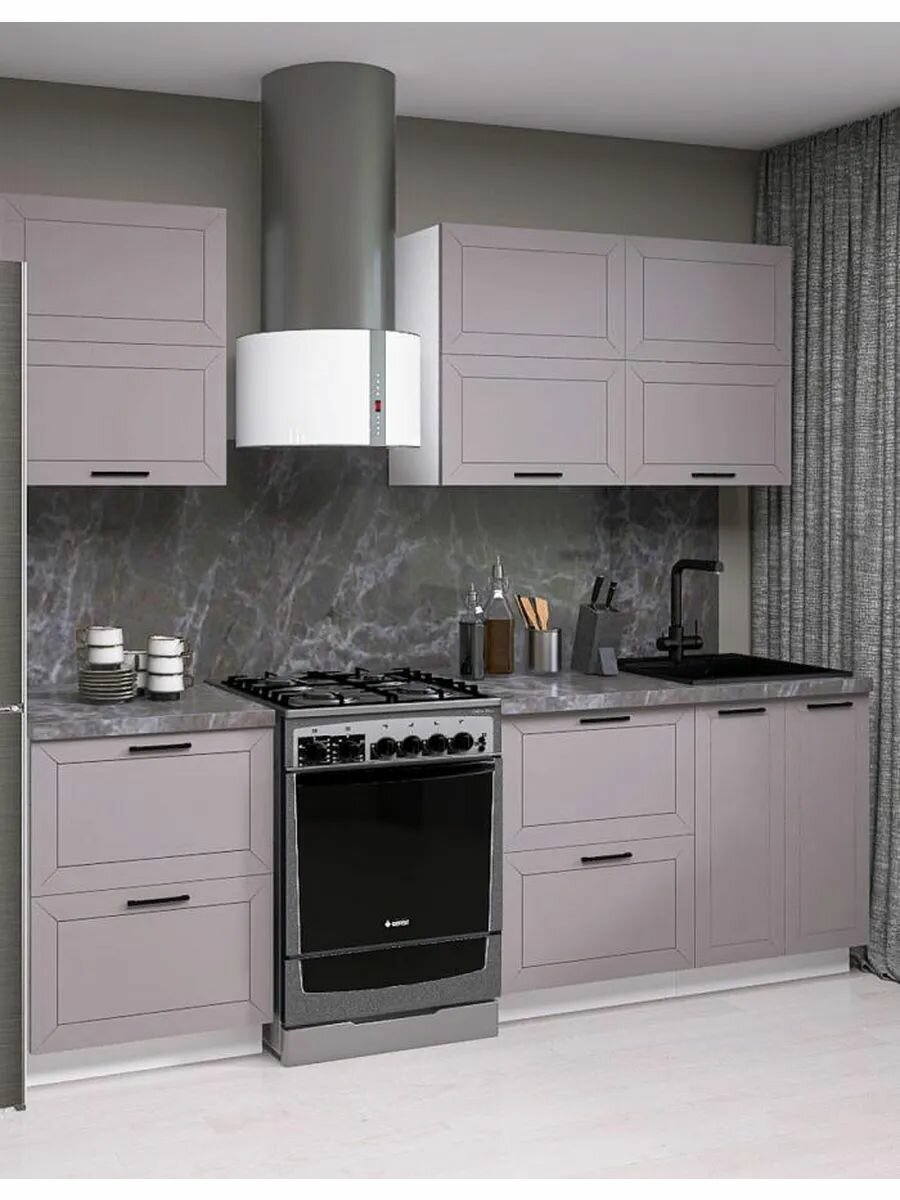 Кухонный гарнитур Сектор 1.8 м, мебель для дома и кухни, Белый / Грей