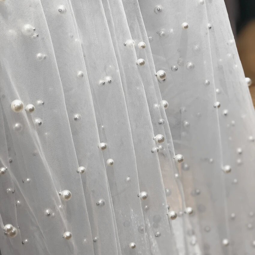 Белая/красная кружевная сетчатая ткань для пошива SC225 white 1.5meter wide