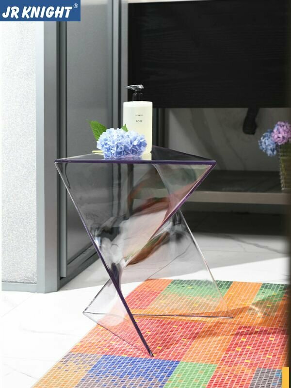 Акриловый журнальный столик, прозрачный приставной столик, 40x40x43 см