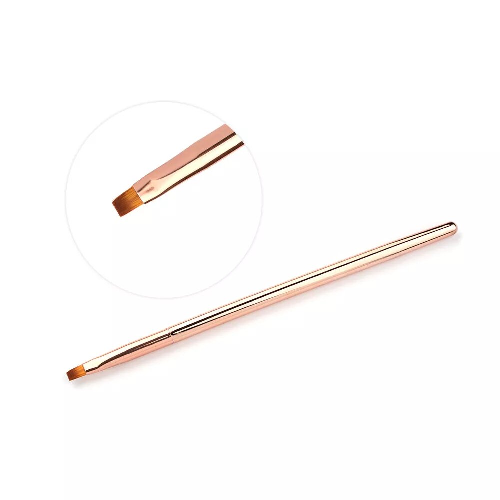 Кисть для геля "Magic" TNL квадратная №6 , синтетика (розовое золото)