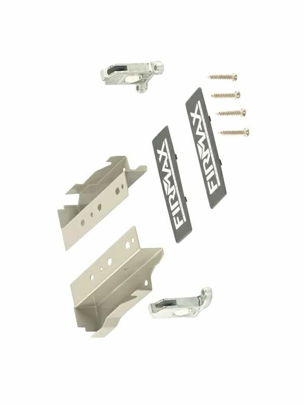 Комплект креплений Firmax высота 135 мм (Держатели фасада, держатели задней стенки, заглушки) для ящика Newline, серый 1 ком.