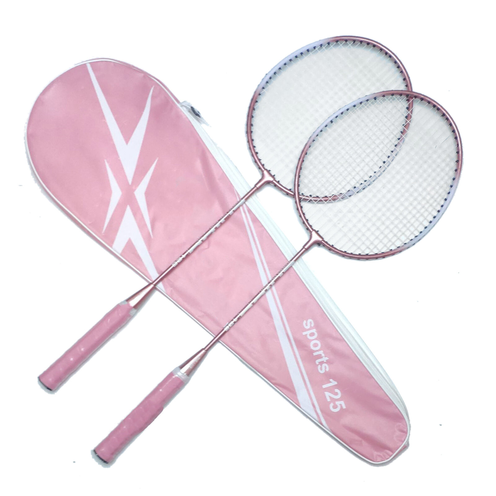 Badminton Racket Professional Lightweight Metal Racquet for Student Beginner Fitness Training Goddess Pink