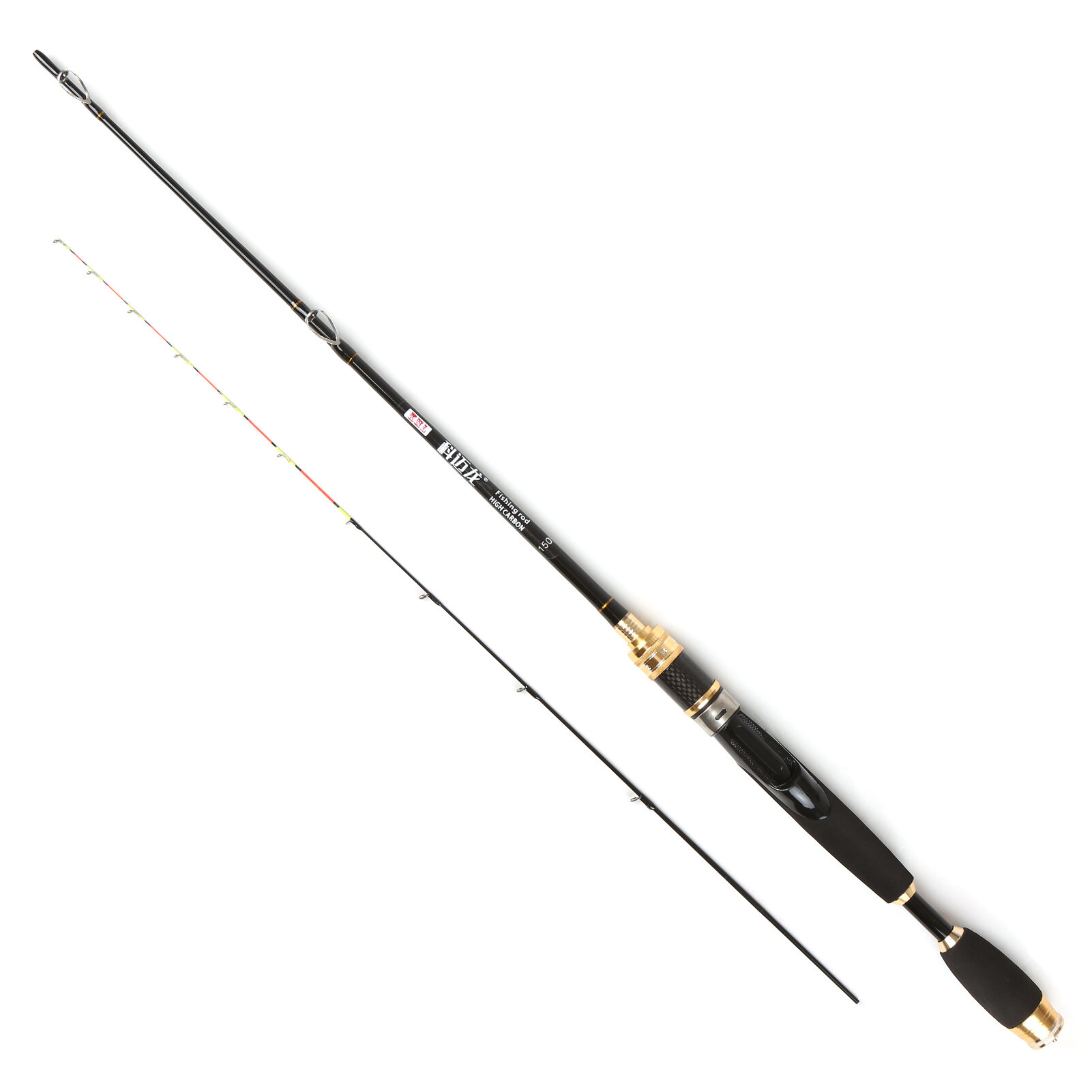 Ультralight Fishing Rod Raft Rod Fishing Pole из углеродного волокна и титанового сплава с наконечником из титанового сплава Bridge Rod, длина 1м/1.2м/1.35м/1.5м, диаметр головки 0.25мм, диаметр хвостовика 2.65мм, количество секций 2, сложенная длина
