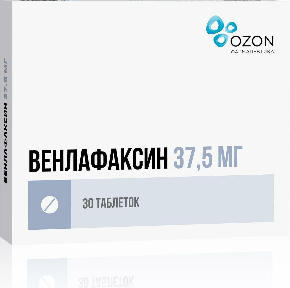Венлафаксин, таблетки 37.5 мг, 30 шт.