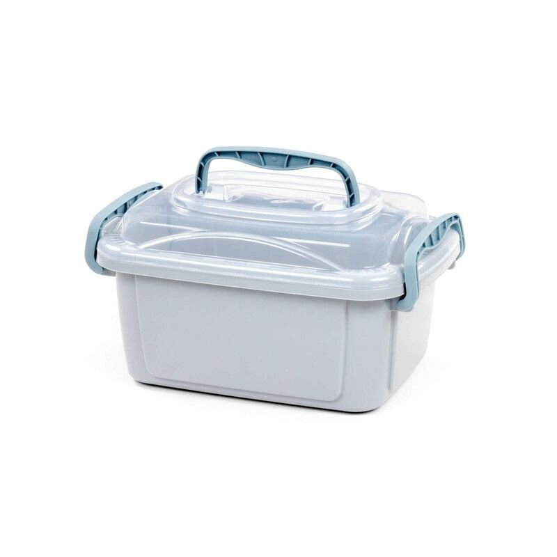 Контейнер Полесье №54 с крышкой, 3, 6 литра, корпус дымчатый, крышка прозрачная, 285х195х155 мм