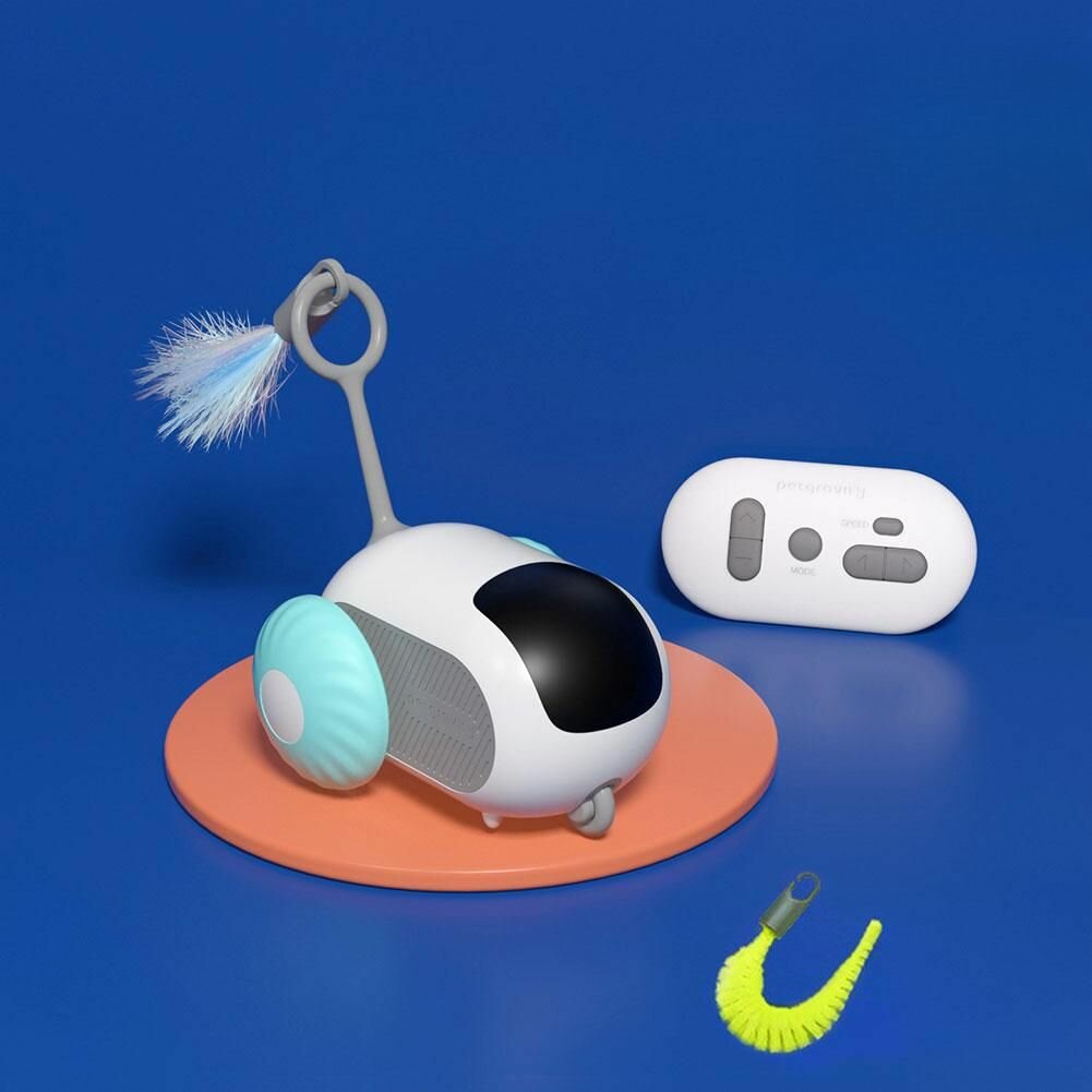 Интеллектуальный пульт дистанционного управления автоматическое предотвращение препятствий интерактивная игрушечная машина для кошек в помещении