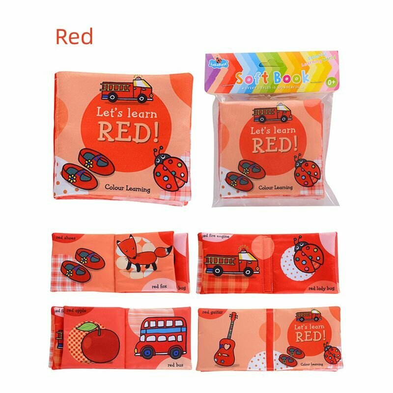 Мягкая тканевая книжка, для новорожденных, для детей 0-36 месяцев, образовательная игрушка