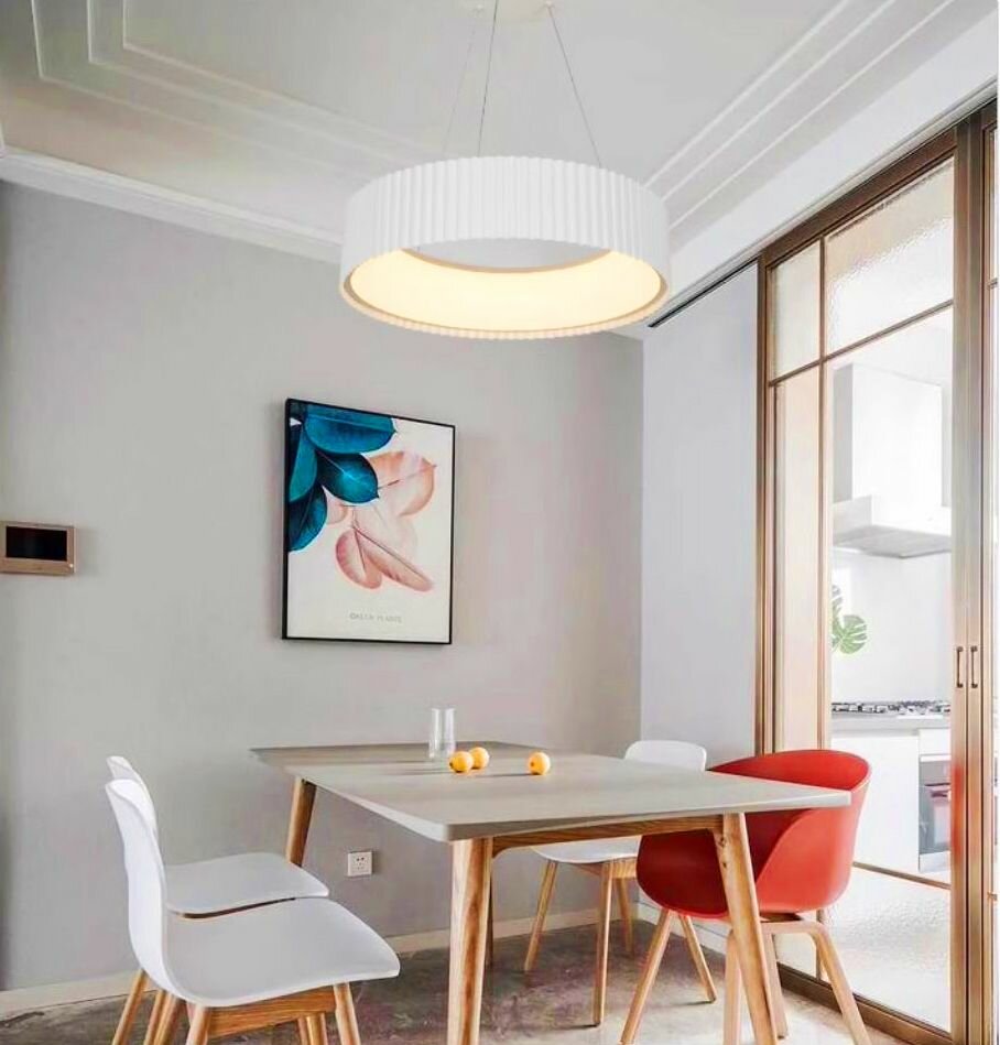 LED подвесной светильник, 32W, круглый с диаметром 46 см, с регулируемым цветом света