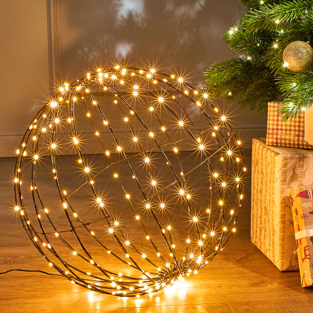 Светодиодный шар Сиело Стеллато 40 см, 260 теплых белых LED ламп, таймер, IP44, Winter Deco, 4060406