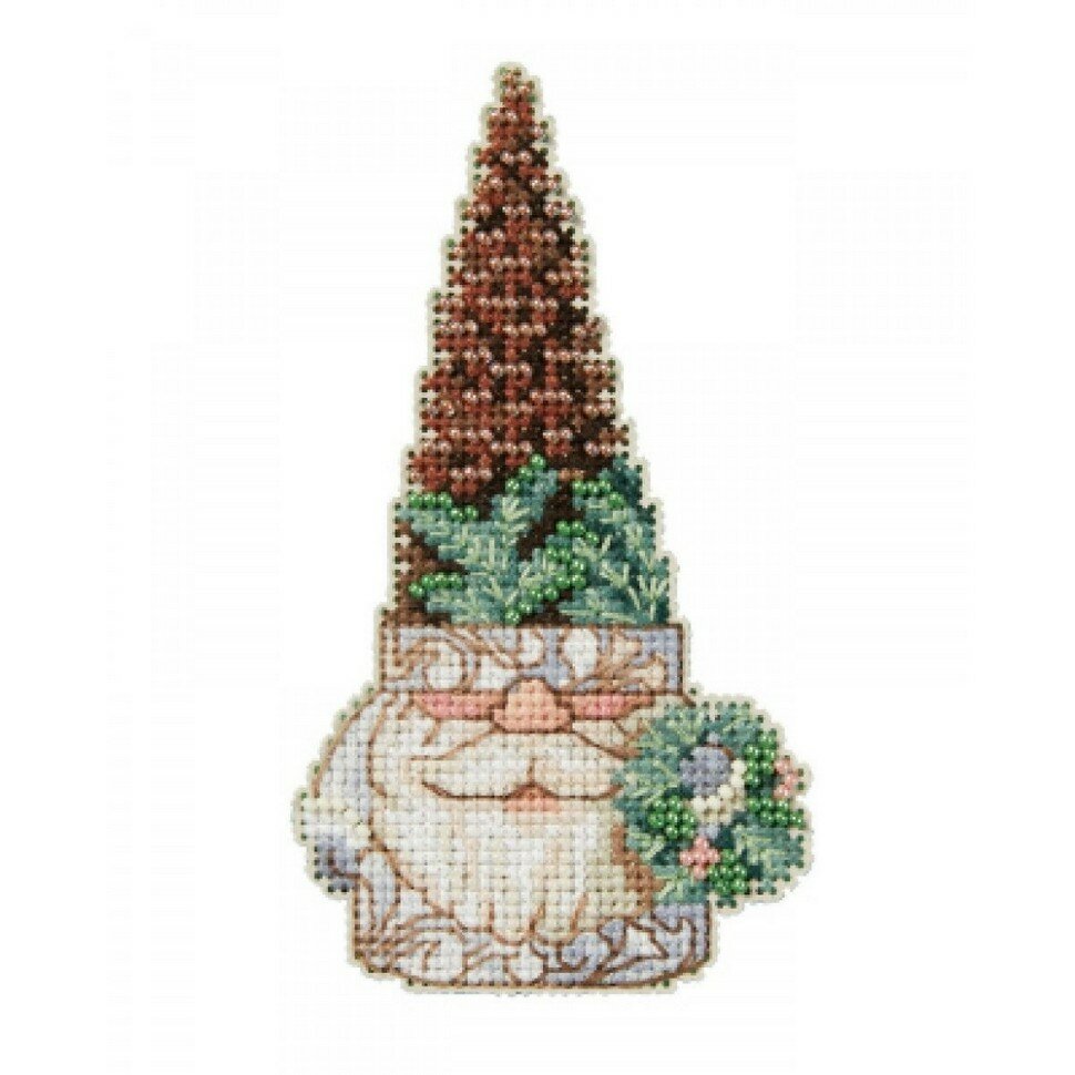 Набор для вышивания Mill Hill JS202315 Pinecone Gnome (Гном сосновая шишка), Счетный крест, 7 x 12.7 см