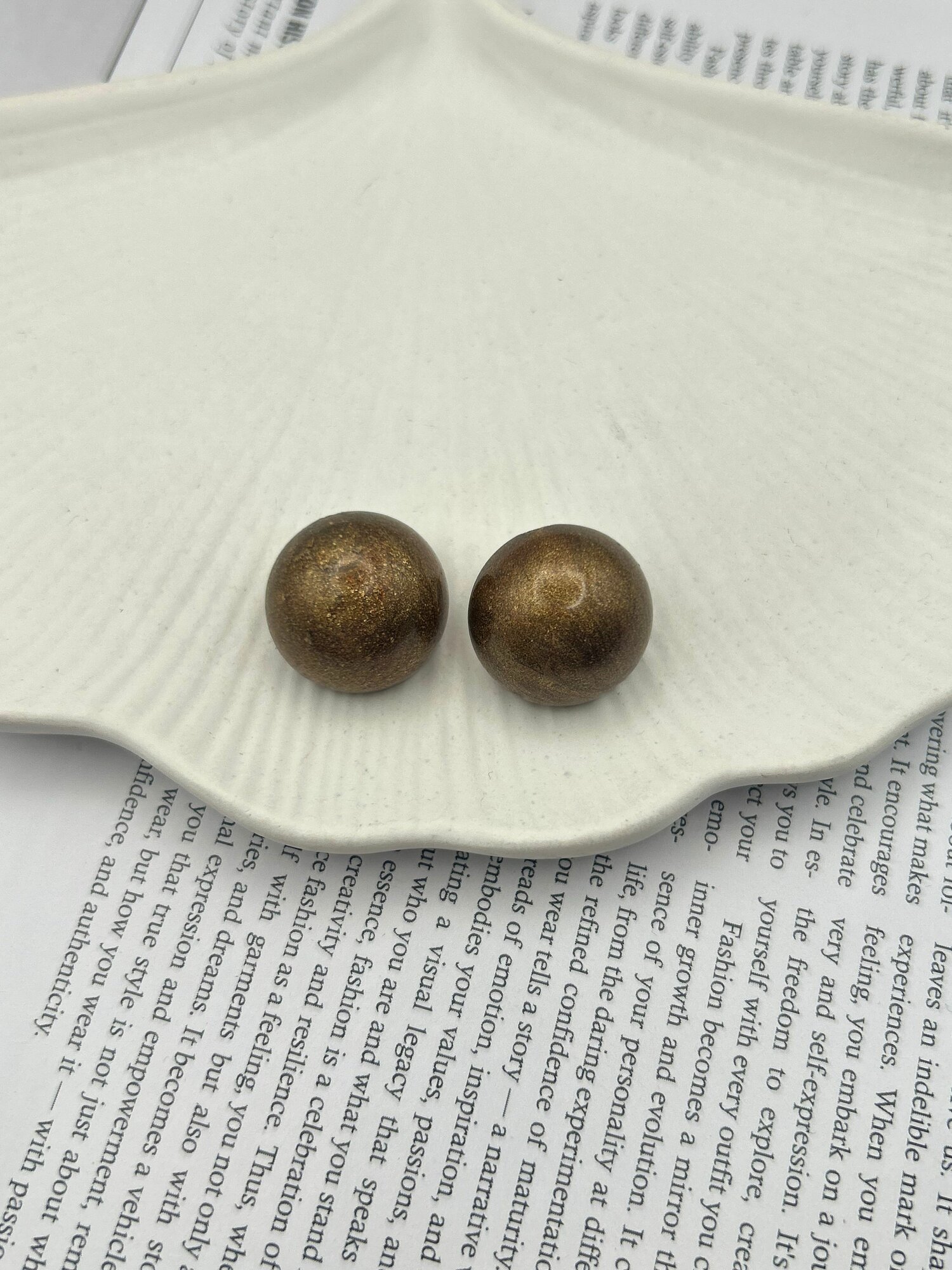 Винтажные серьги клипсы, Чехословакия