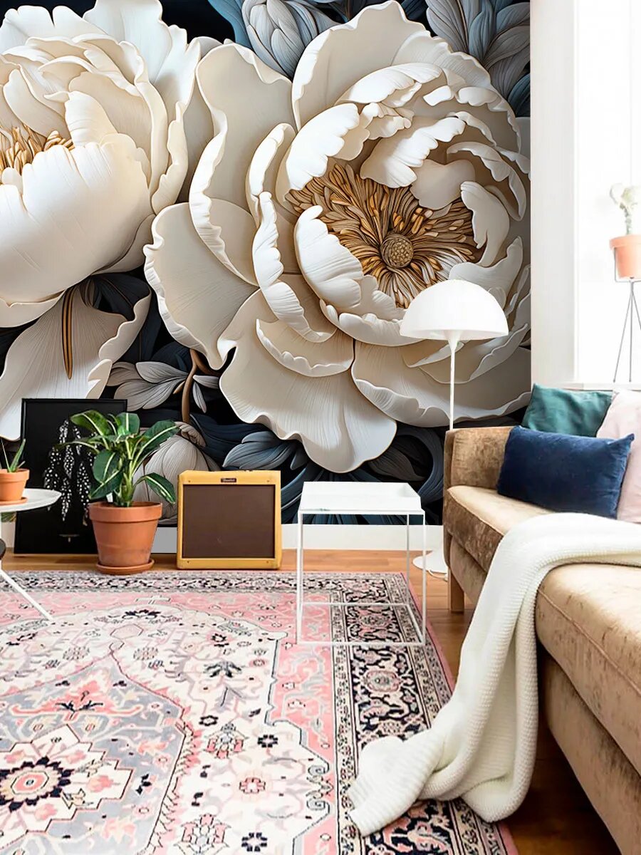 Фотообои флизелиновые Пионы 300х270 см