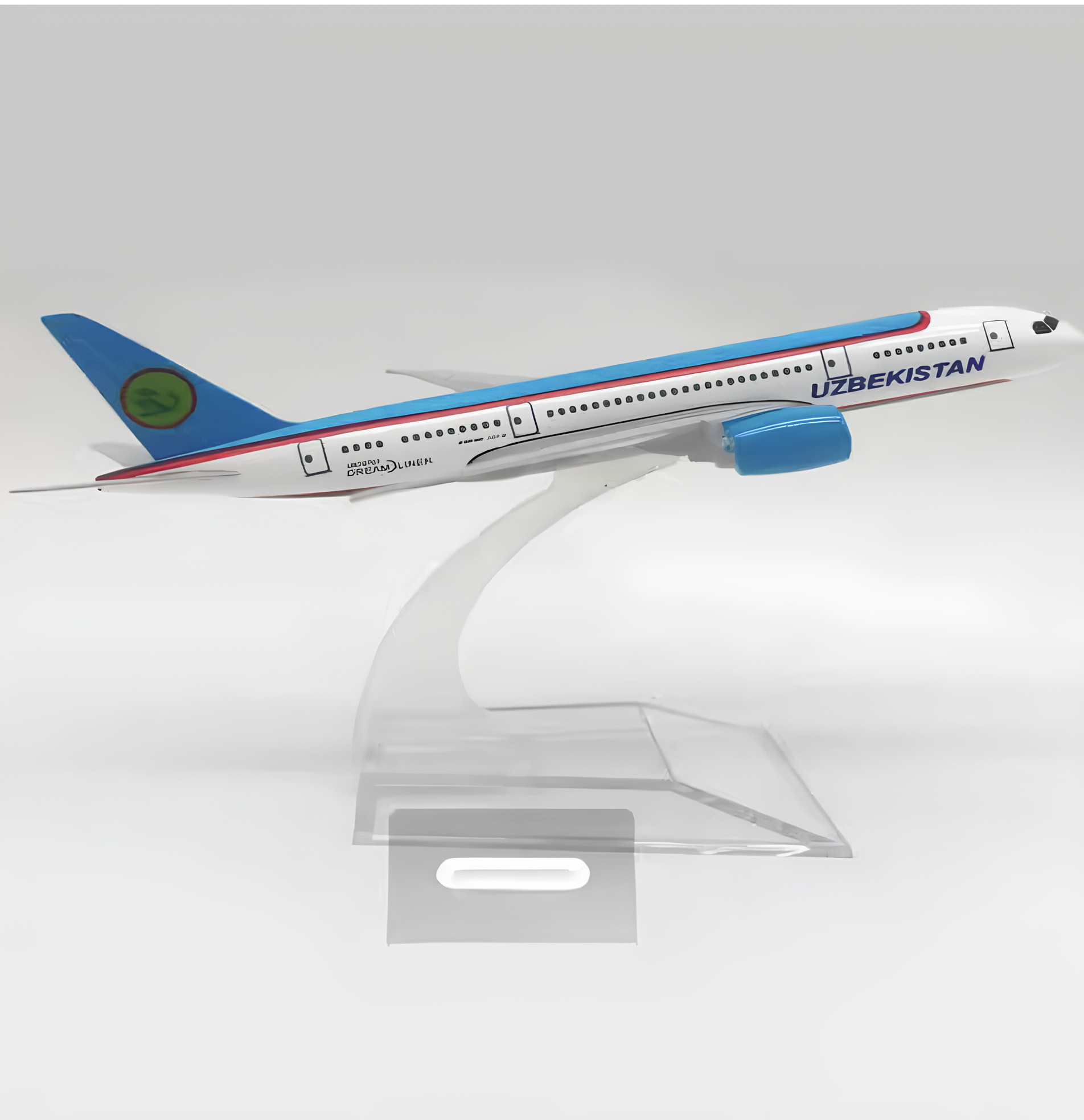 Металлическая модель самолета Remove Boeing 787 Uzbekistan, 16см, 1:400, авиация