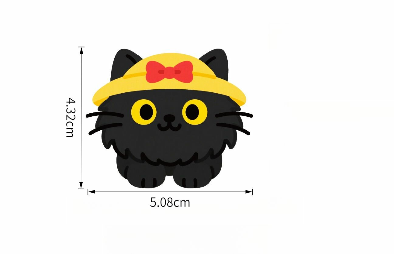 Набор наклеек, mr. paper, Симпатичная тема с большеглазой черной кошкой, 50 листов/пакет, может украсить чехол для мобильного телефона, альбом для вырезок, фотоальбом, открытку