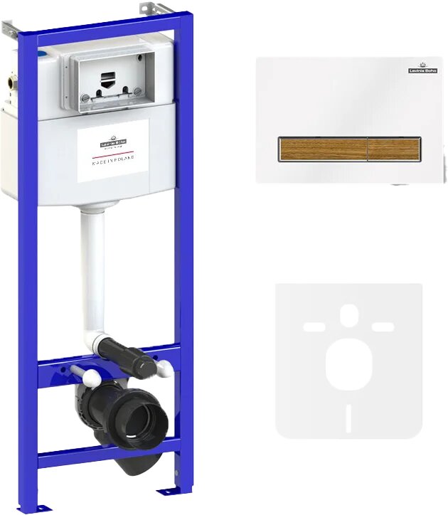 Инсталляция с кнопкой Lavinia Boho RelFix 77010018 42, 5 см, крепление к стене/к полу, кнопка для унитаза белая, глянцевая