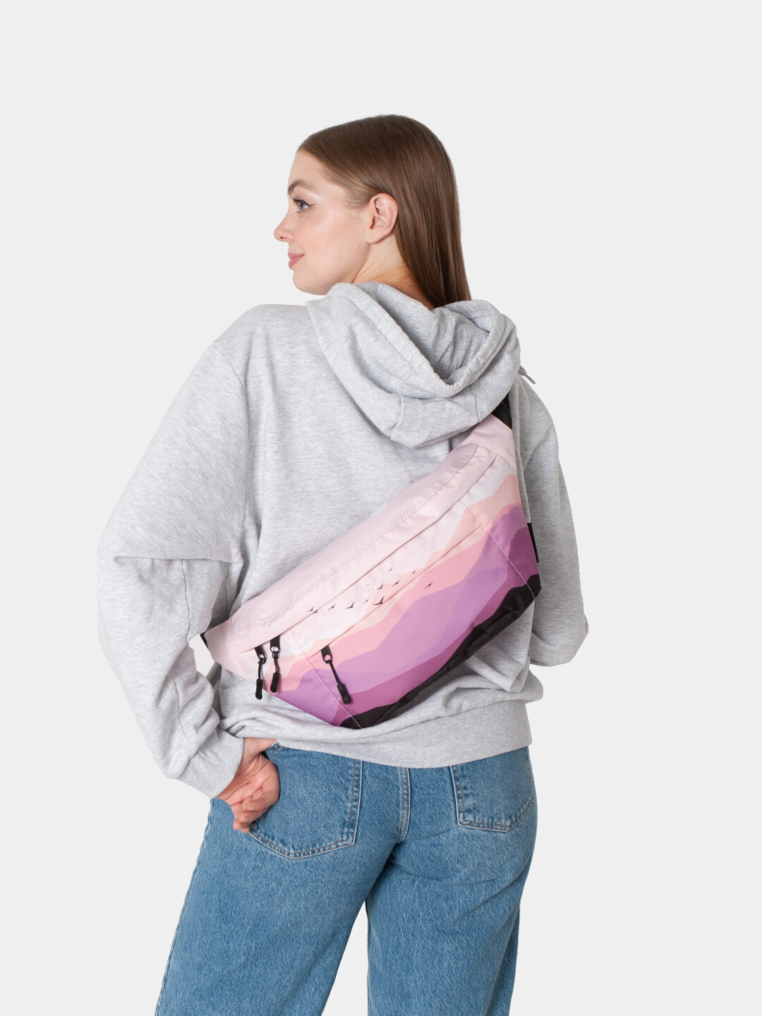 Сумка поясная Большая бананка Тени леса