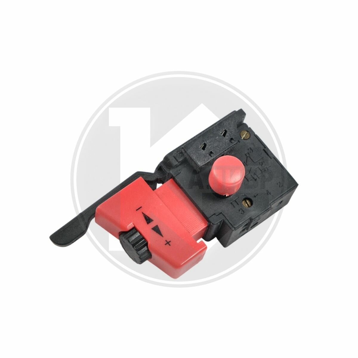 Выключатель FA2-4/1BEK (4А) (с фиксацией, регулятор оборотов, узкий реверс) для дрели