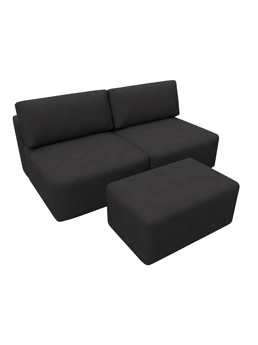 Диван прямой модульный Лего 267x85x119 см, замша