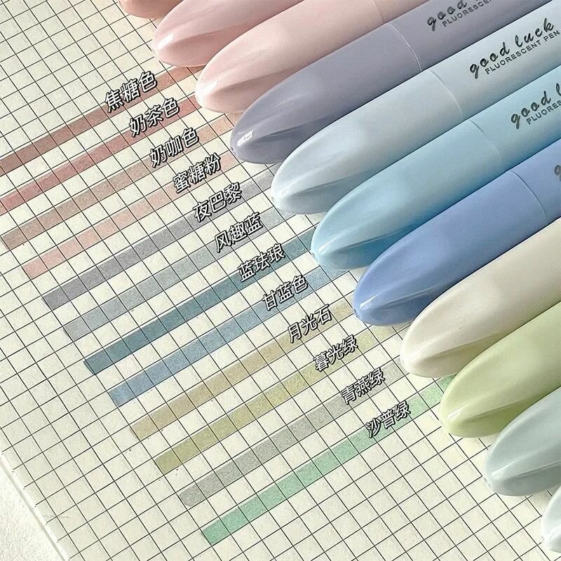 Набор 4 маркеров-текстовыделителей - неоновые, двухсторонние, пастельные оттенки