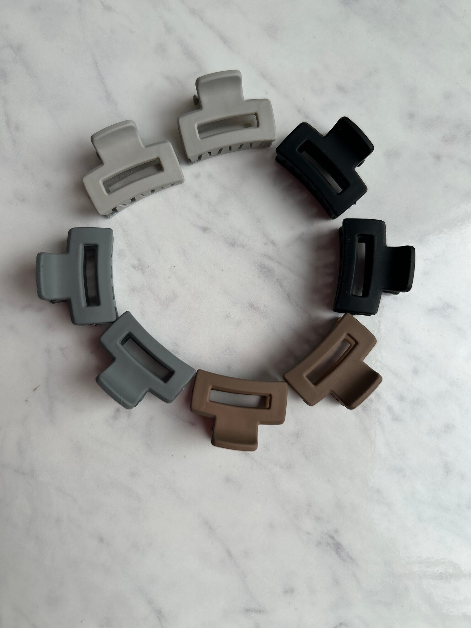 Заколка крабик для волос маленький (мини) 2,5см, набор 10 шт