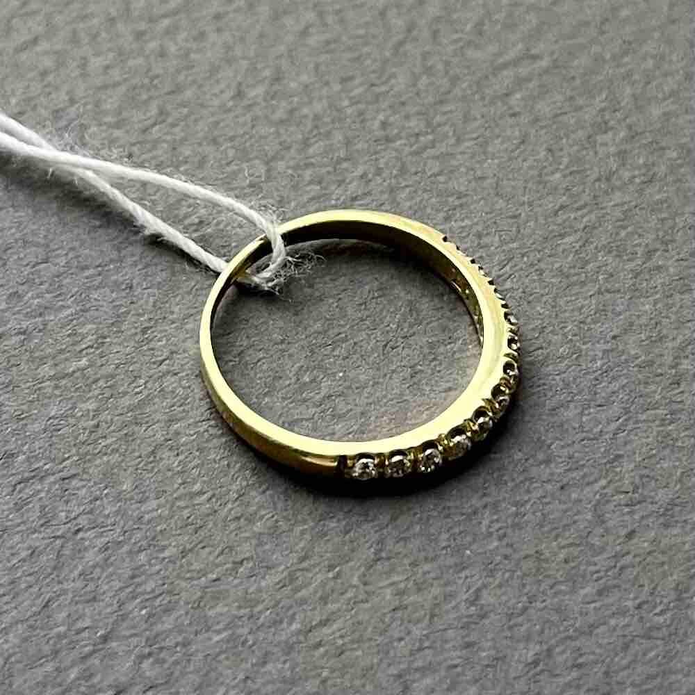 Кольцо помолвочное, желтое золото, 585 проба, фианит