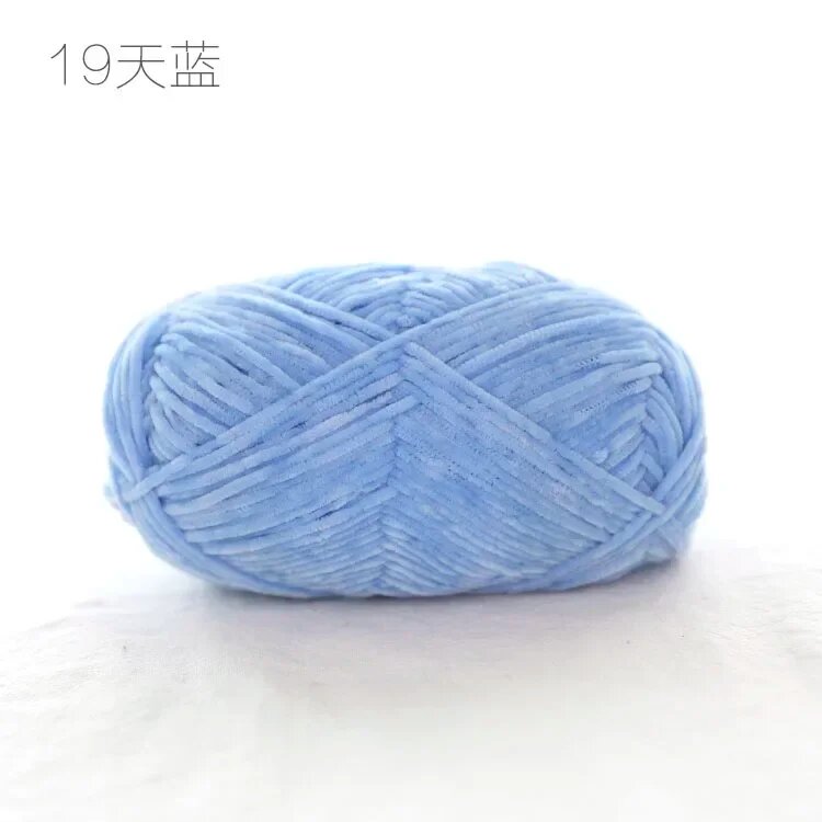 Пряжа синяя 19 Sky Blue, 40 г, 2 мм