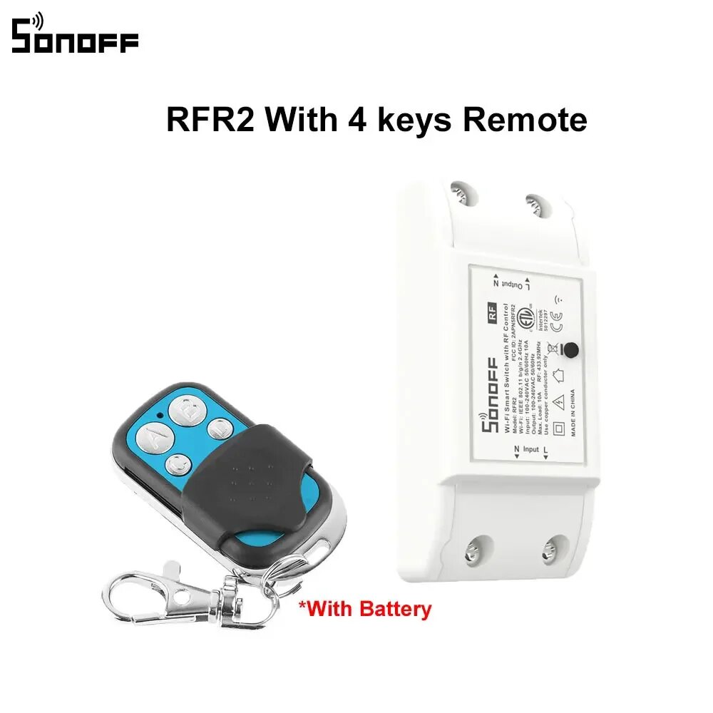SONOFF RFR2 Wi-Fi выключатель RFR2 With 4 key RC