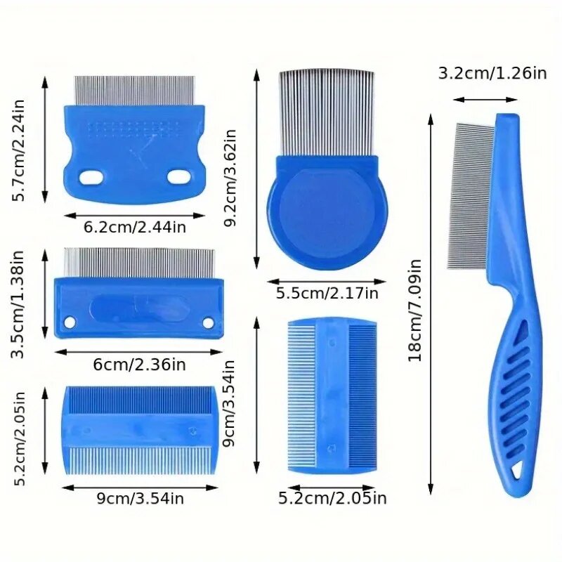 6 шт./компл. расческа для вшей, легко удаляет яйца, воксы, расчески, расчески для перхоти, долговечная, недеформирующаяся, для удаления вшей, расческа для вшей