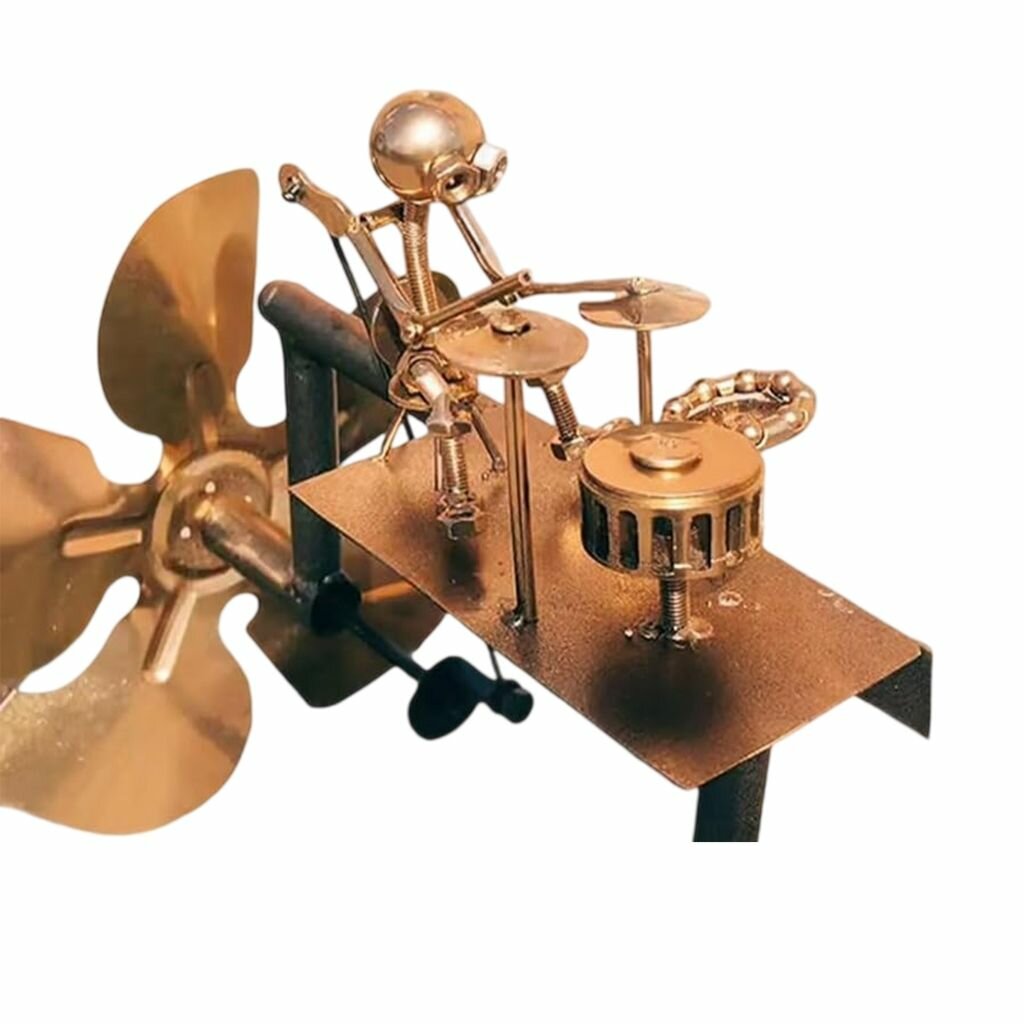 Рок-барабанщик, металлический барабанщик, украшение ветряной мельницы, украшение барабанной установки в стиле стимпанк