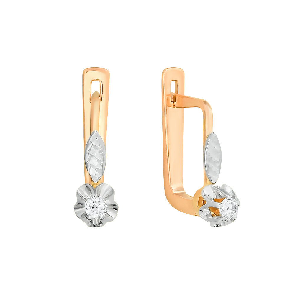 серьги из золота, с бриллиантами