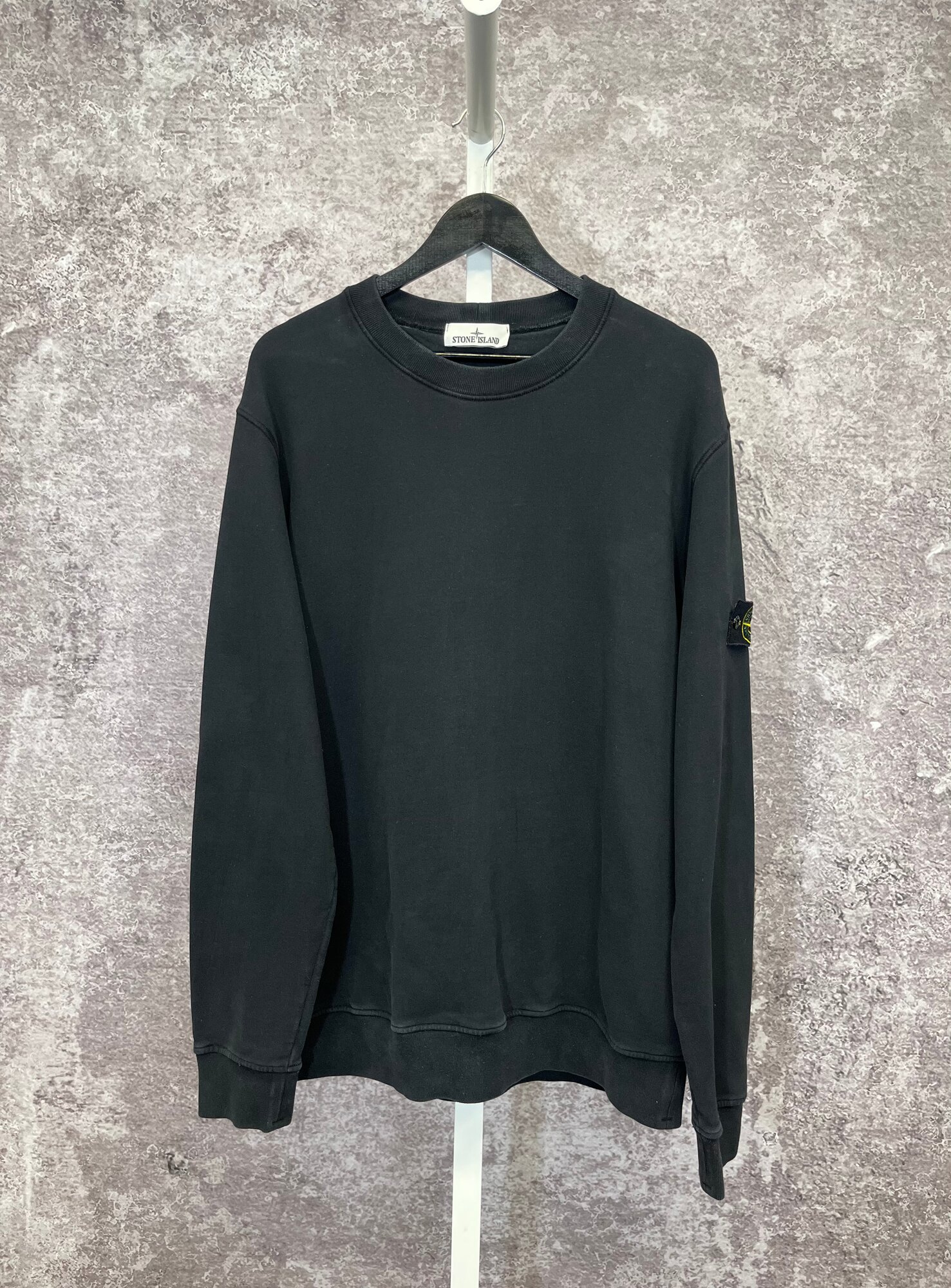 Свитшот Stone Island STONE ISLAND SWEATSHIRT COMPASS-PATCH BLACK, размер XL, , черный
