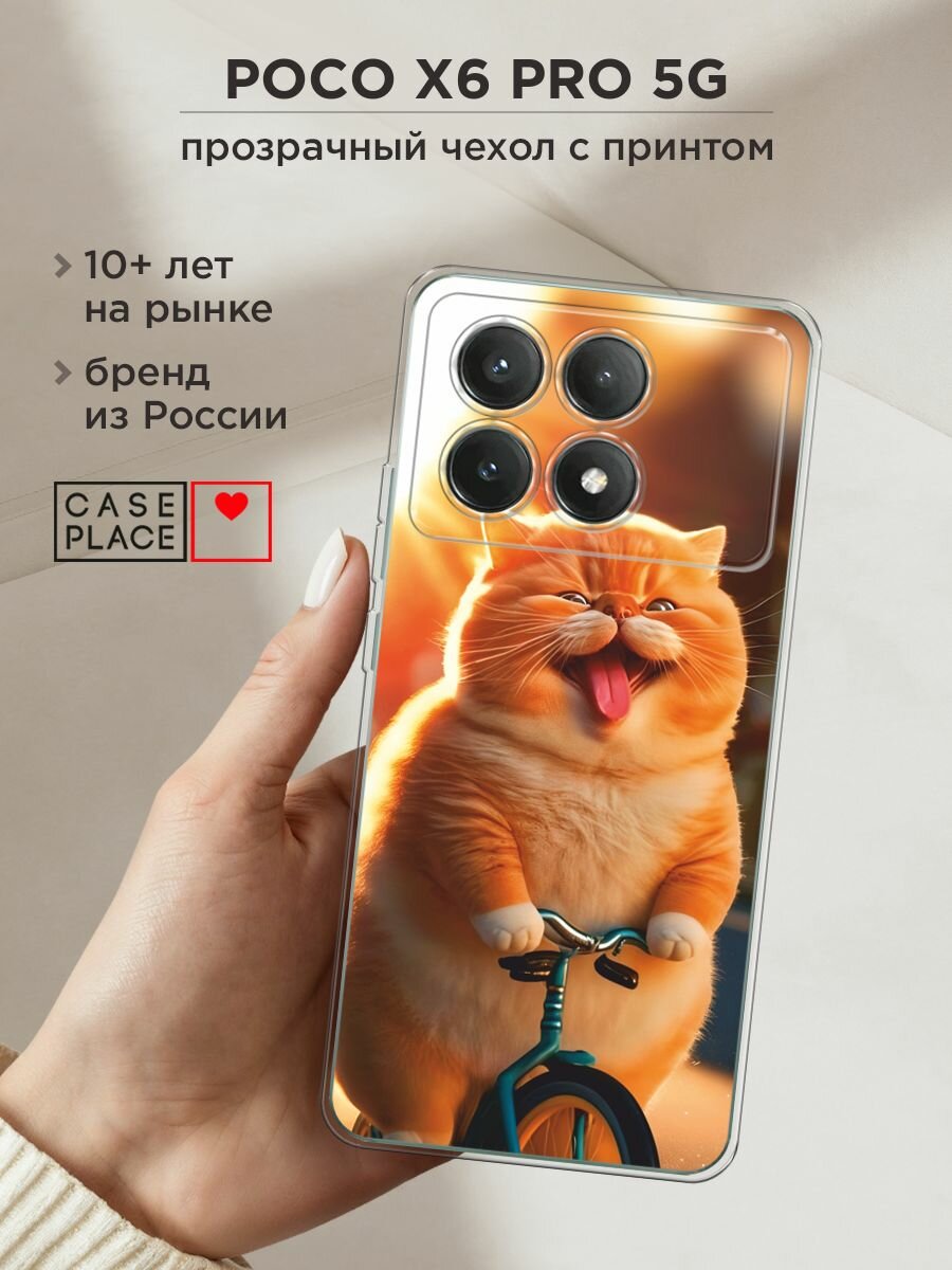 Чехол на Xiaomi Poco X6 PRO 5G / Поко X6 Про 5G с принтом "Кот на велике"