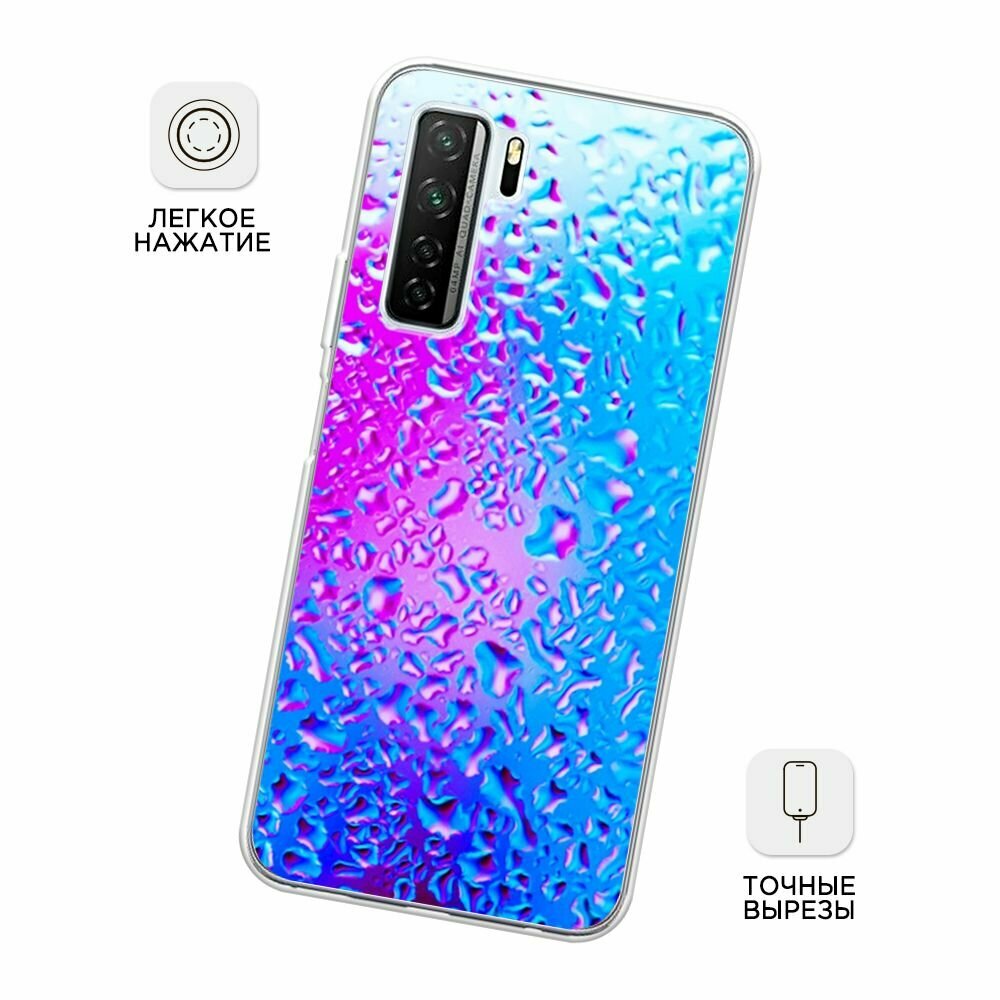 Чехол на Honor 30S Global/Huawei P40 Lite 5G/Nova 7 SE / Хонор 30S с принтом "Капли на стекле" — фото 1