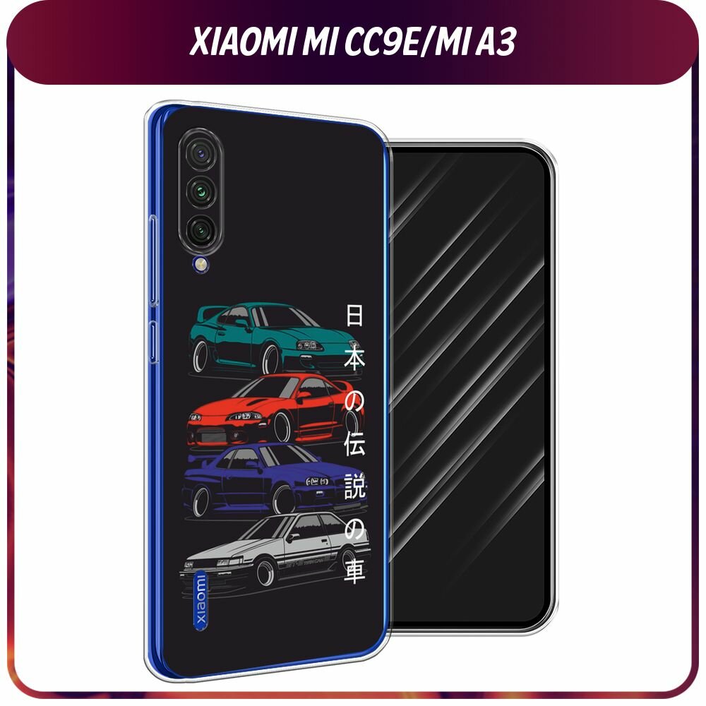 Чехол на Xiaomi Mi CC9E/Mi A3 / Сяоми Mi CC9E/Mi A3 с принтом "JDM Legend cars"