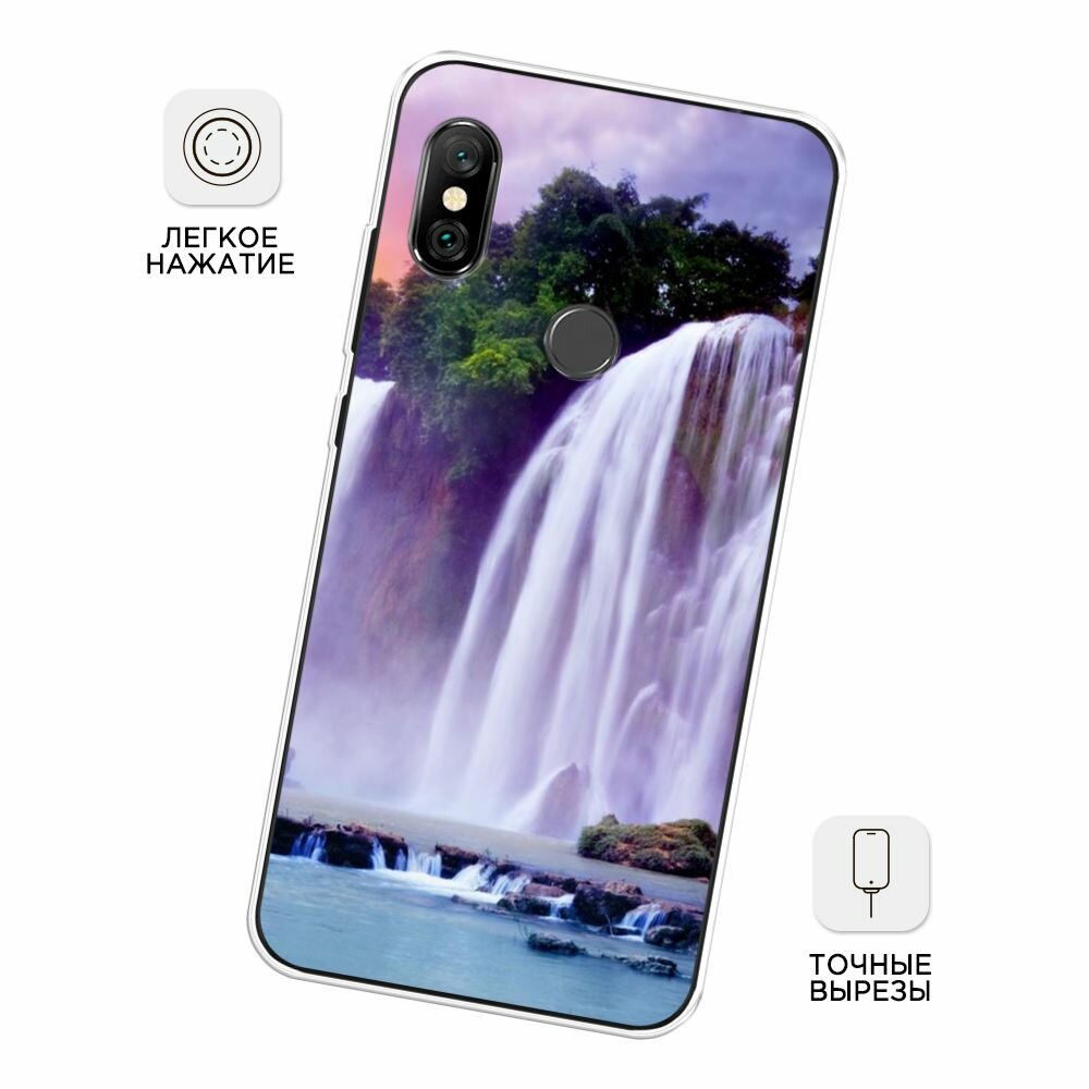 Чехол на Xiaomi Redmi Note 6 Pro / Сяоми Редми Нот 6 Про с принтом водопад 10 — фото 1