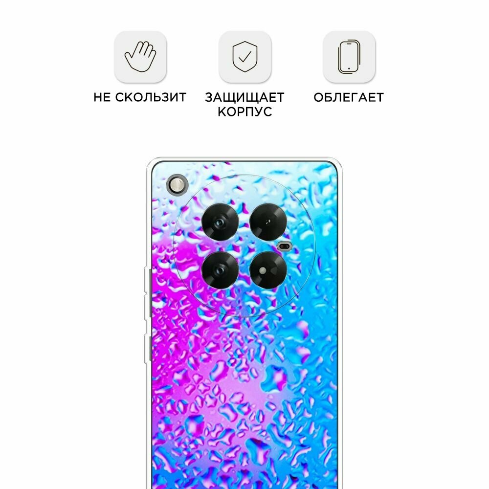 Чехол на Infinix Zero 40 5G / Инфиникс Зеро 40 5G с принтом "Капли на стекле" — фото 1