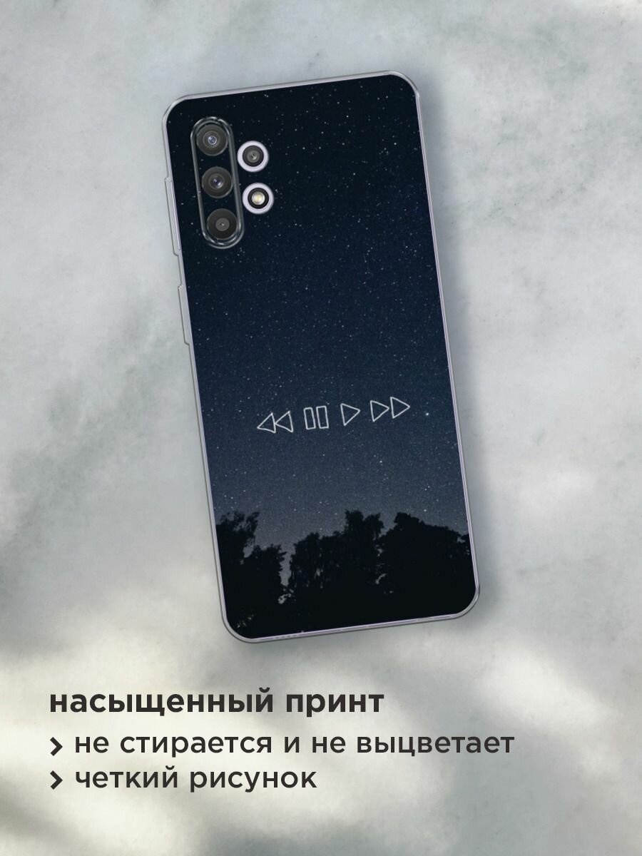 Чехол на Samsung Galaxy A32 / Самсунг Галакси А32 с принтом "Космическая музыка" — фото 1